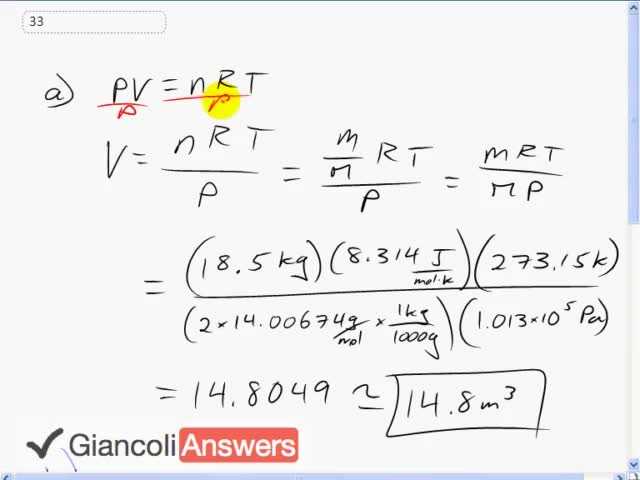 Giancoli 6th Edition, Chapter 13, Problem 33